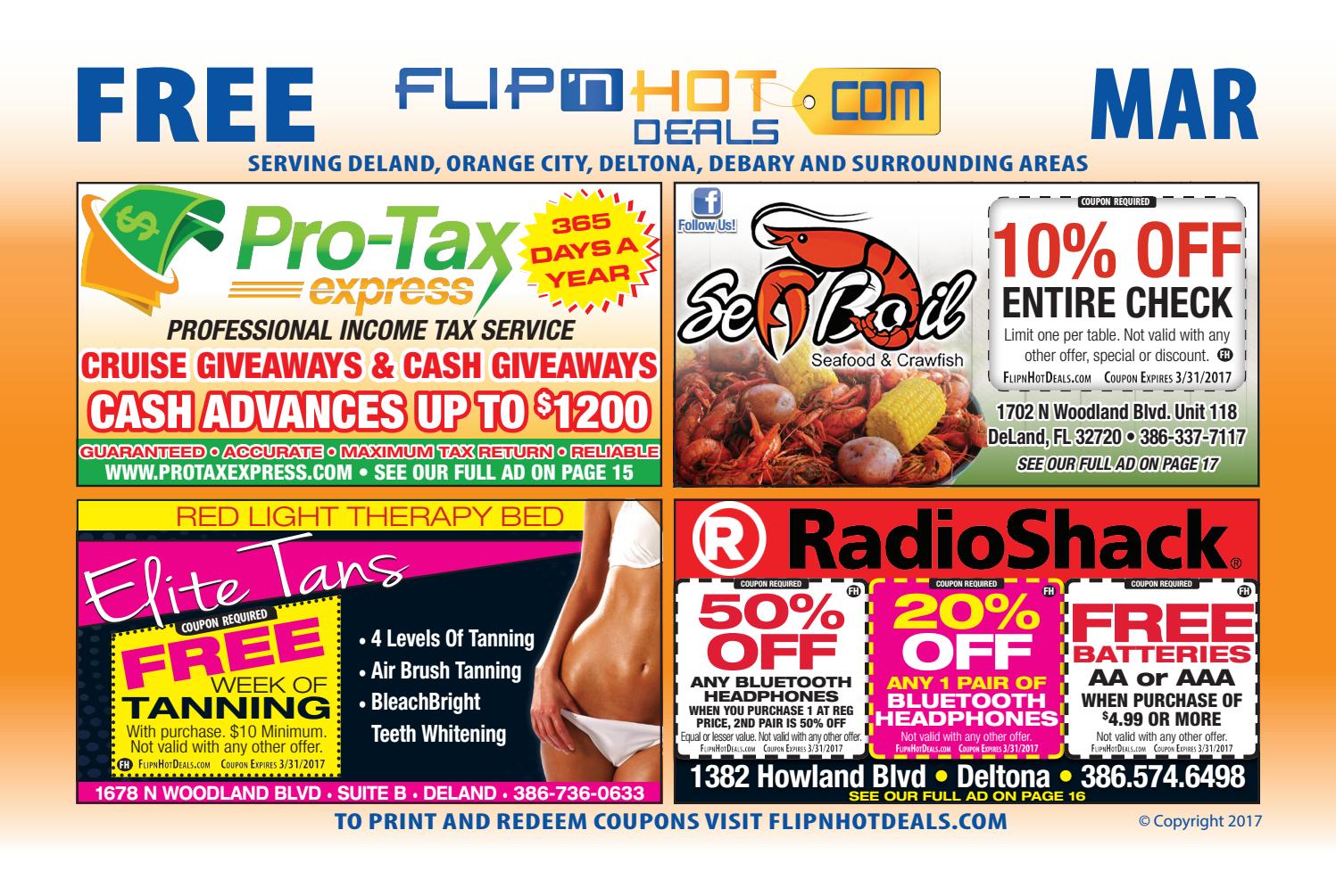 Flip'nHot Deals Coupon Book March 2017 - DeLand Area by Premier FL ...