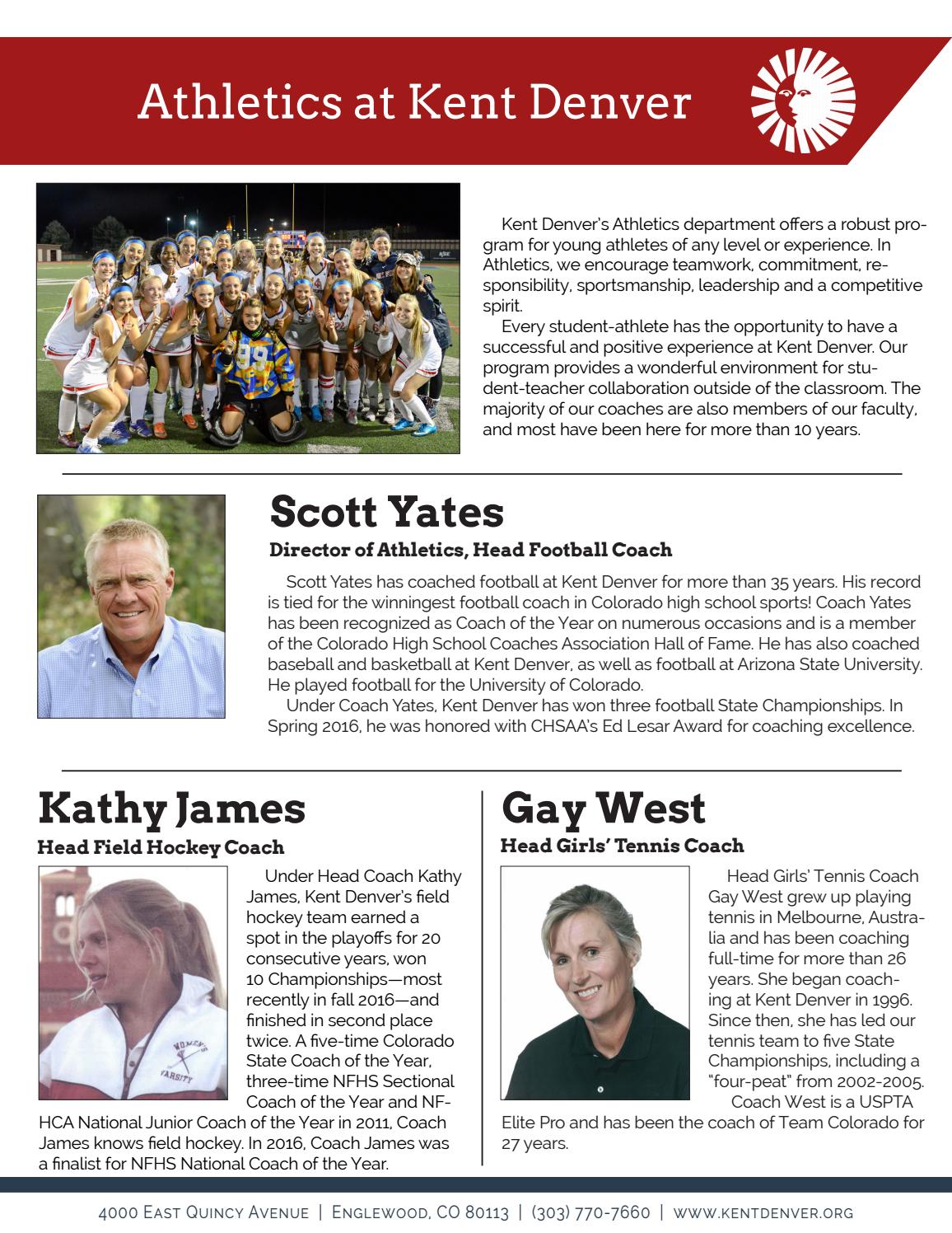 Kent Denver's Coaches by Kent Denver School - Issuu