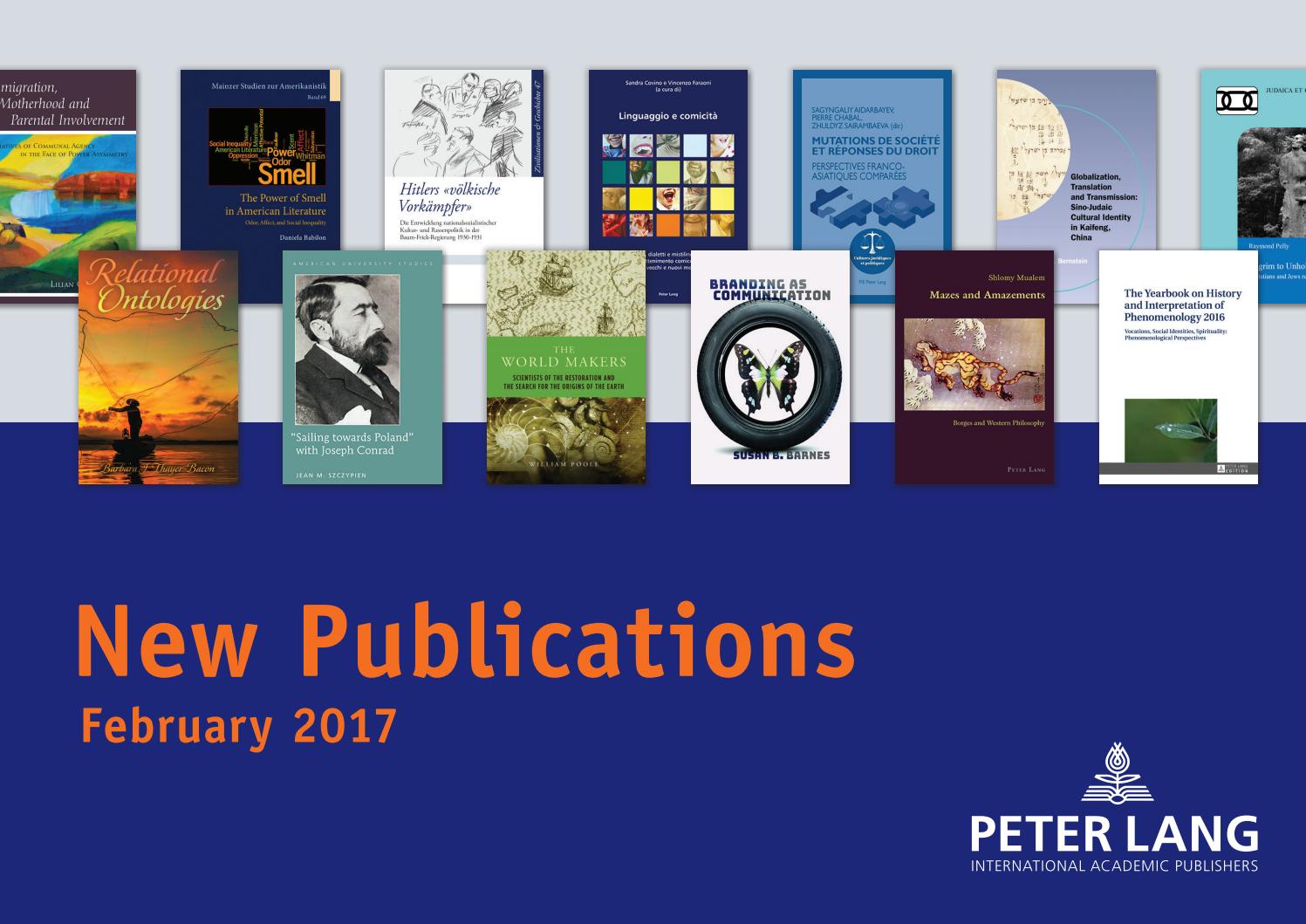 New Publications Catalogue February 2017 by Peter Lang Publishing Group ...