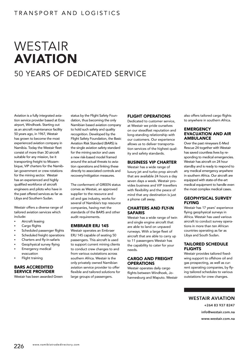 Namibia Trade Directory 2017 by Venture Media - Issuu