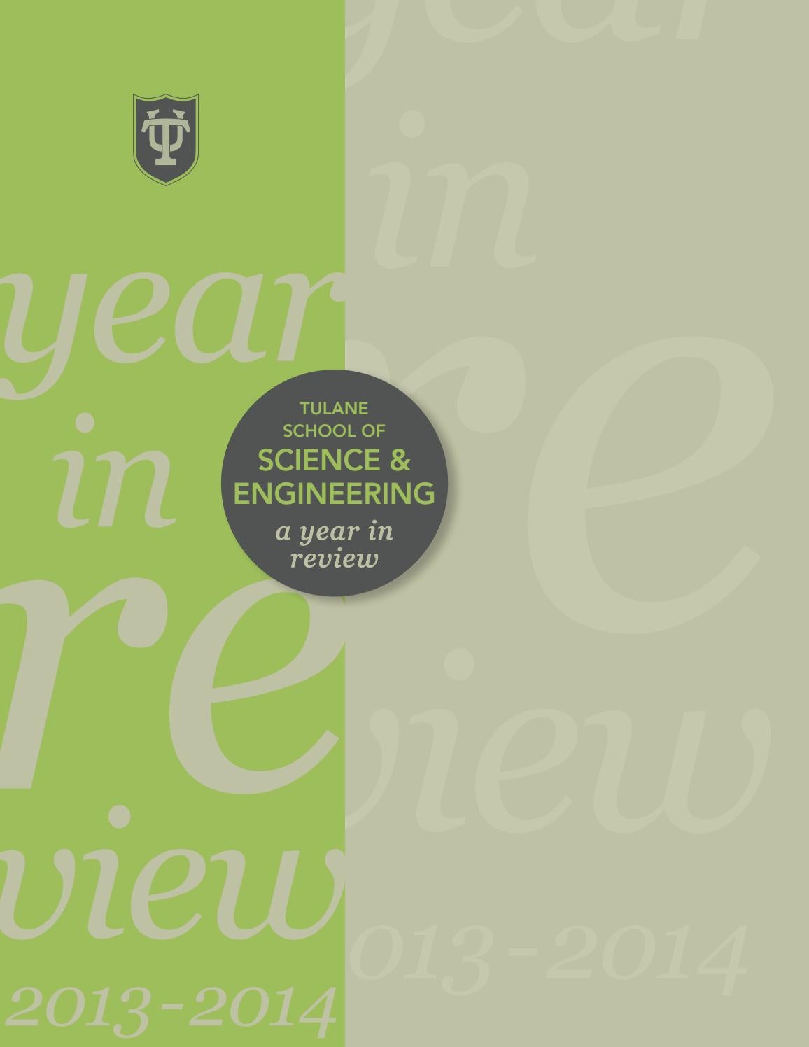 Tulane School of Science & Engineering FY14 Annual Report by Tulane ...