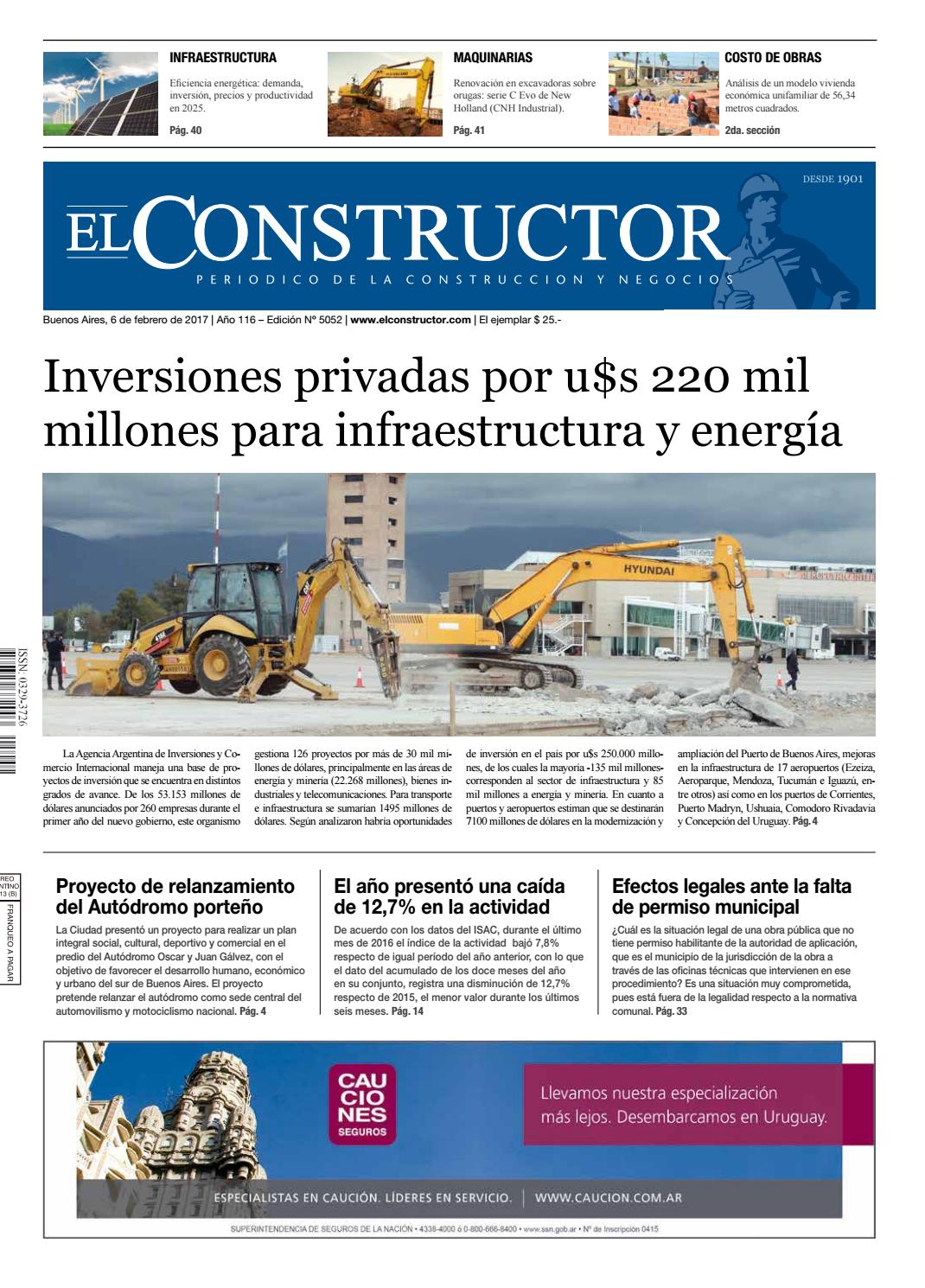 El Constructor 06/2/2017 - N° 5052 Año 116 by ELCO Editores - Issuu