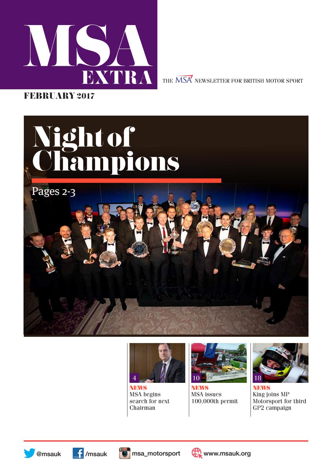 MSA Extra, February 2017 by Motorsport UK - Issuu
