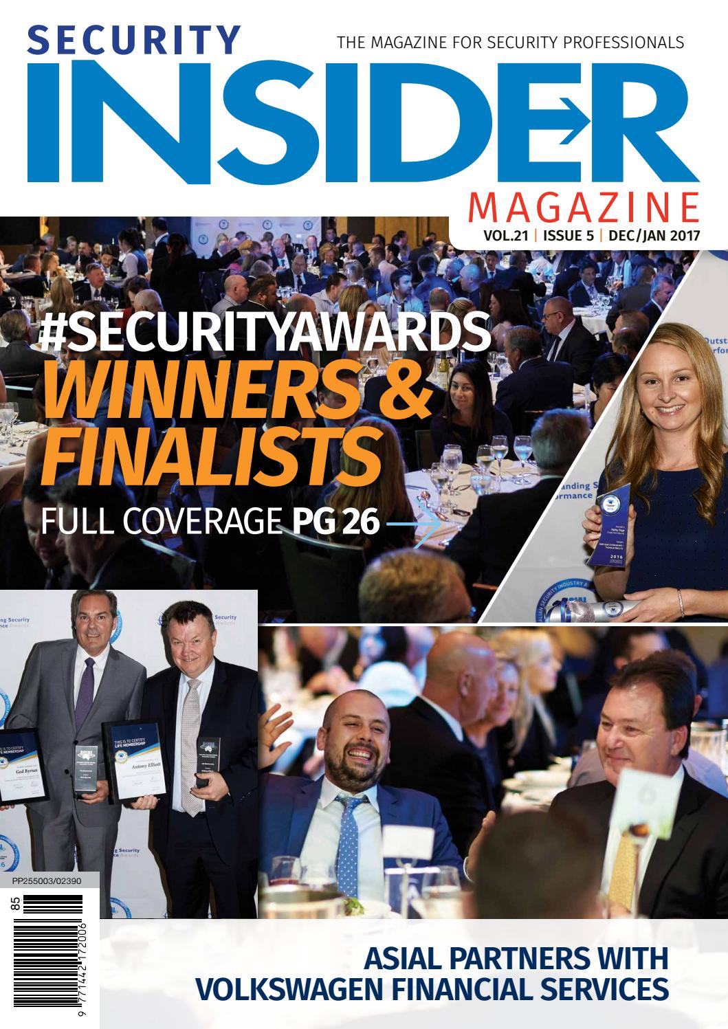 Security Insider Magazine: Vol: 21 | Issue 5 | Dec/Jan 2017 by Martin ...