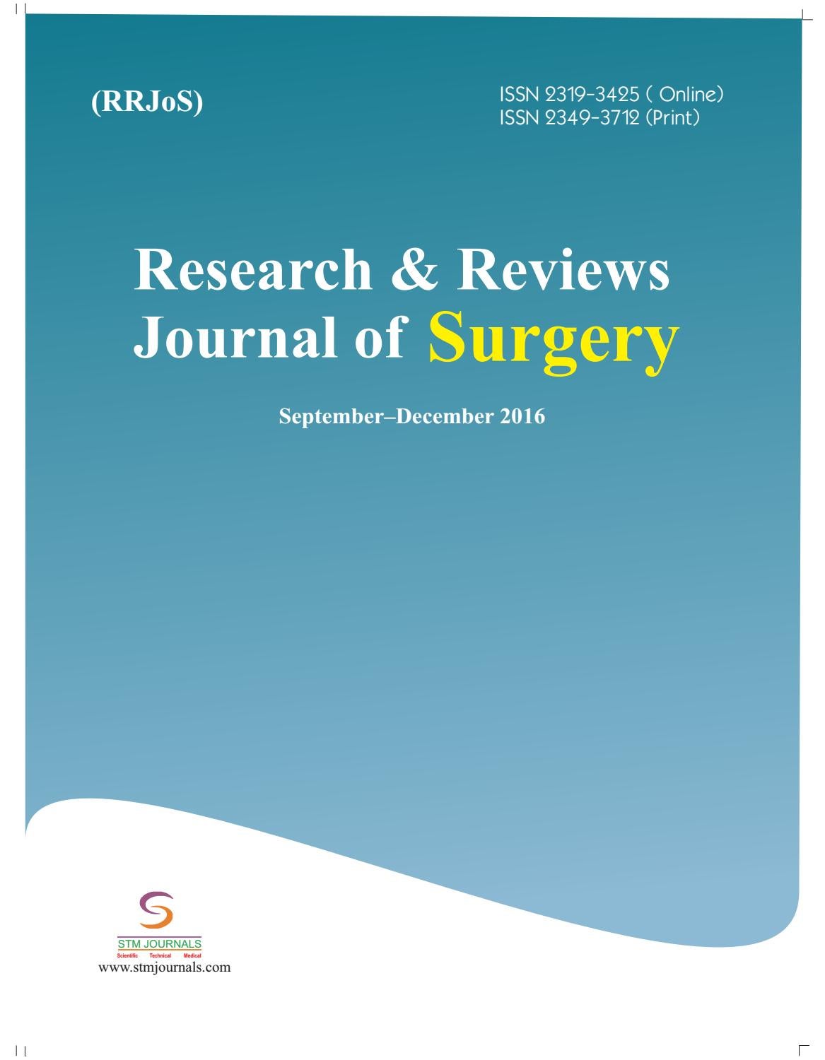 Research Reviews Journal Of Surgery Vol 5 Issue 3 By STM Journals research-reviews-journal-of-surgery-vol-5-issue-3-by-stm-journals