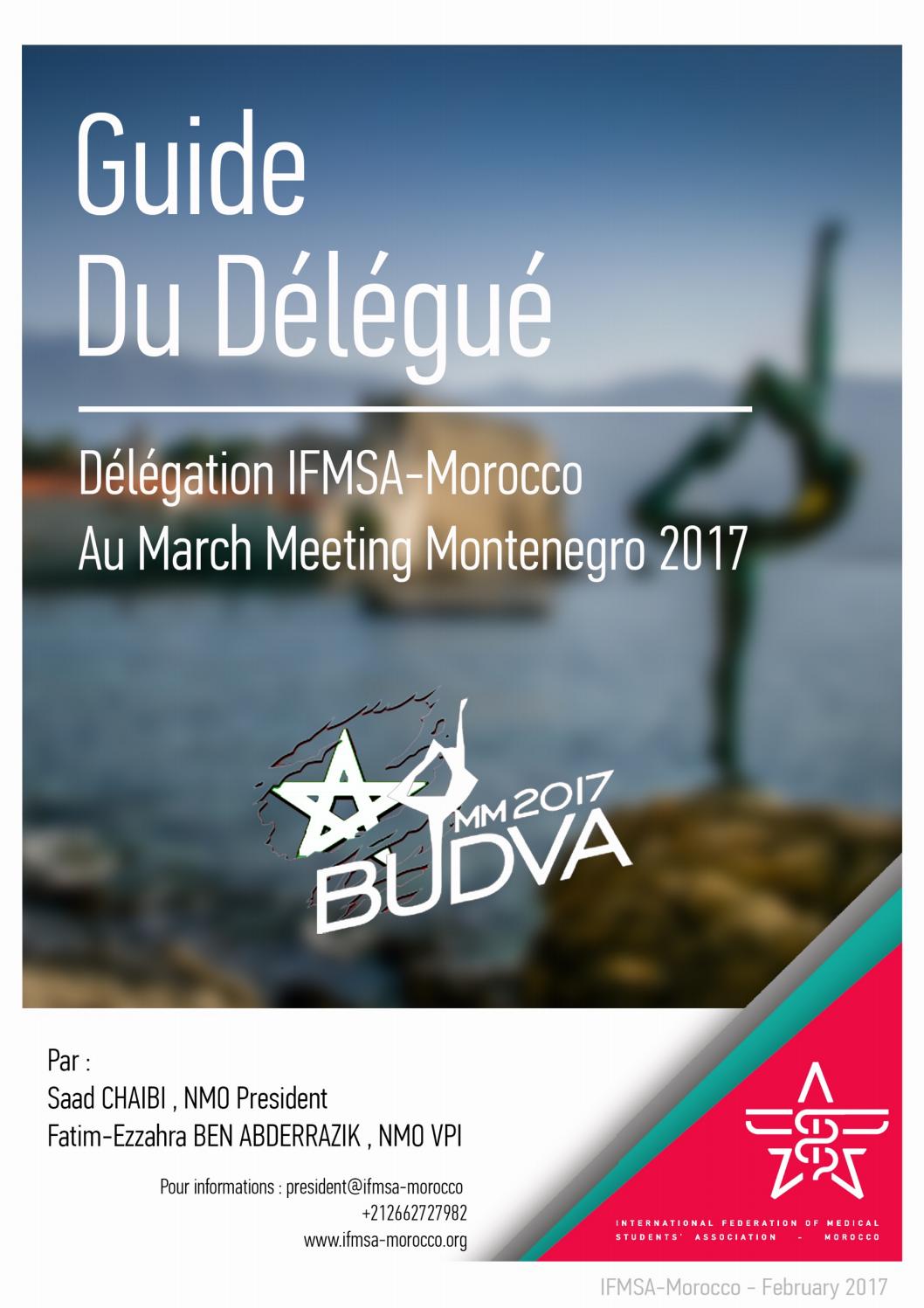 Guide Du Délégué by IFMSA-Morocco - Issuu