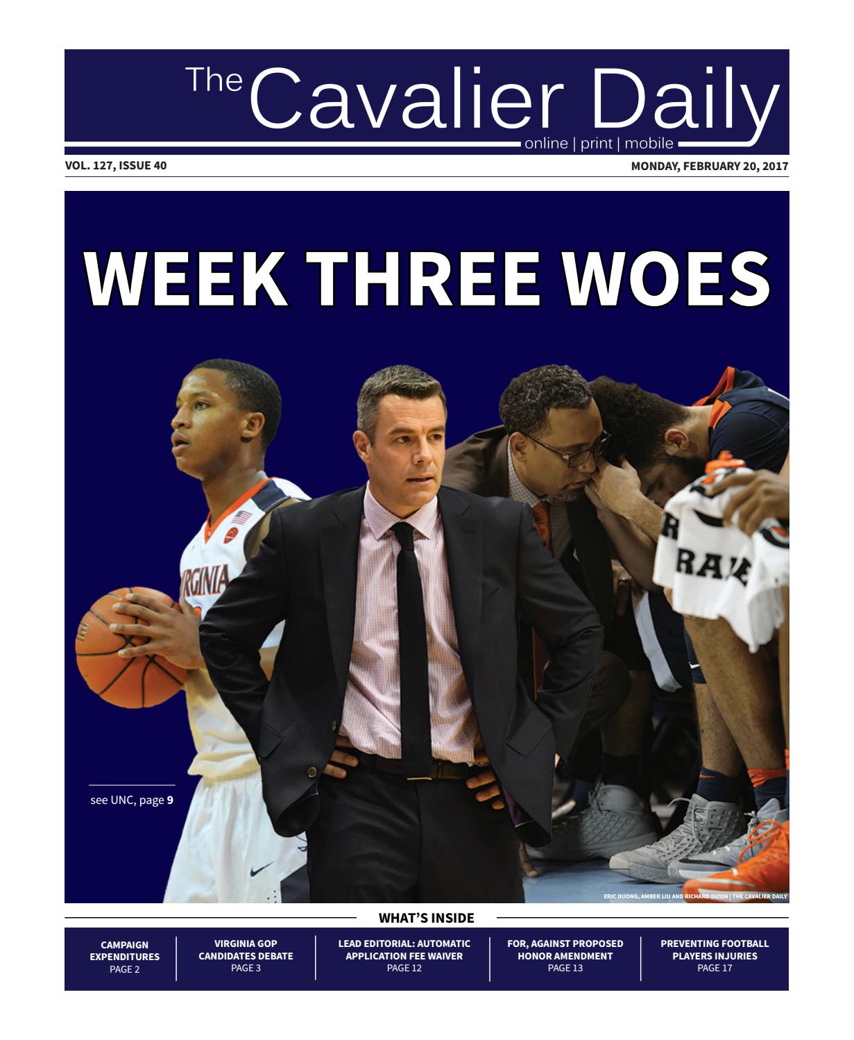 Monday, February 20, 2017 by The Cavalier Daily - Issuu
