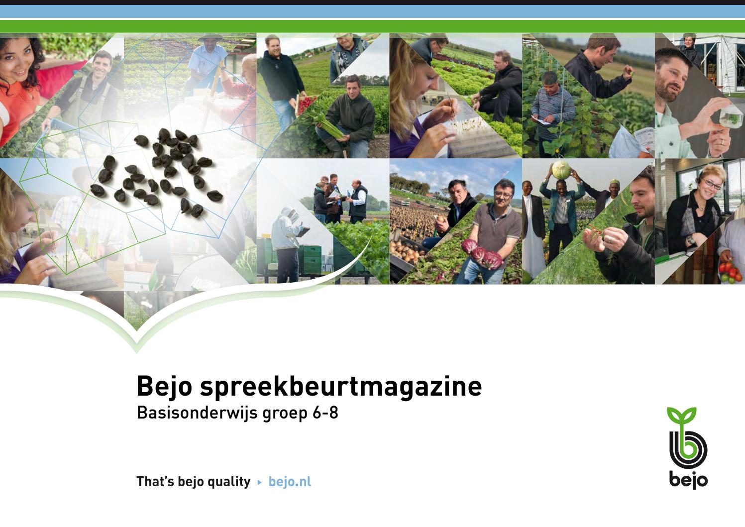 Bejo spreekbeurtmagazine by Bejo Zaden - Issuu