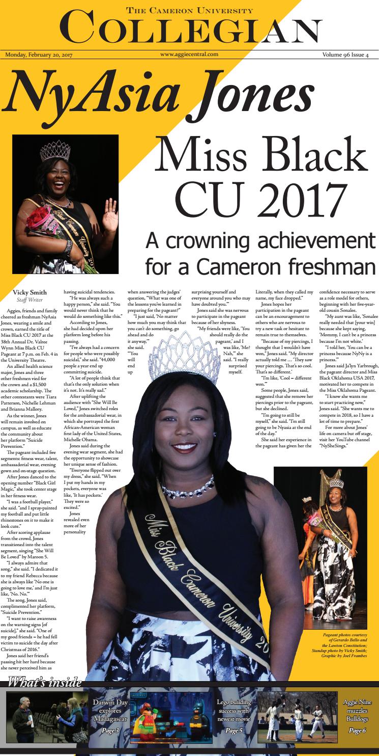 The Cameron Collegian - February 20, 2017 by Cameron University ...