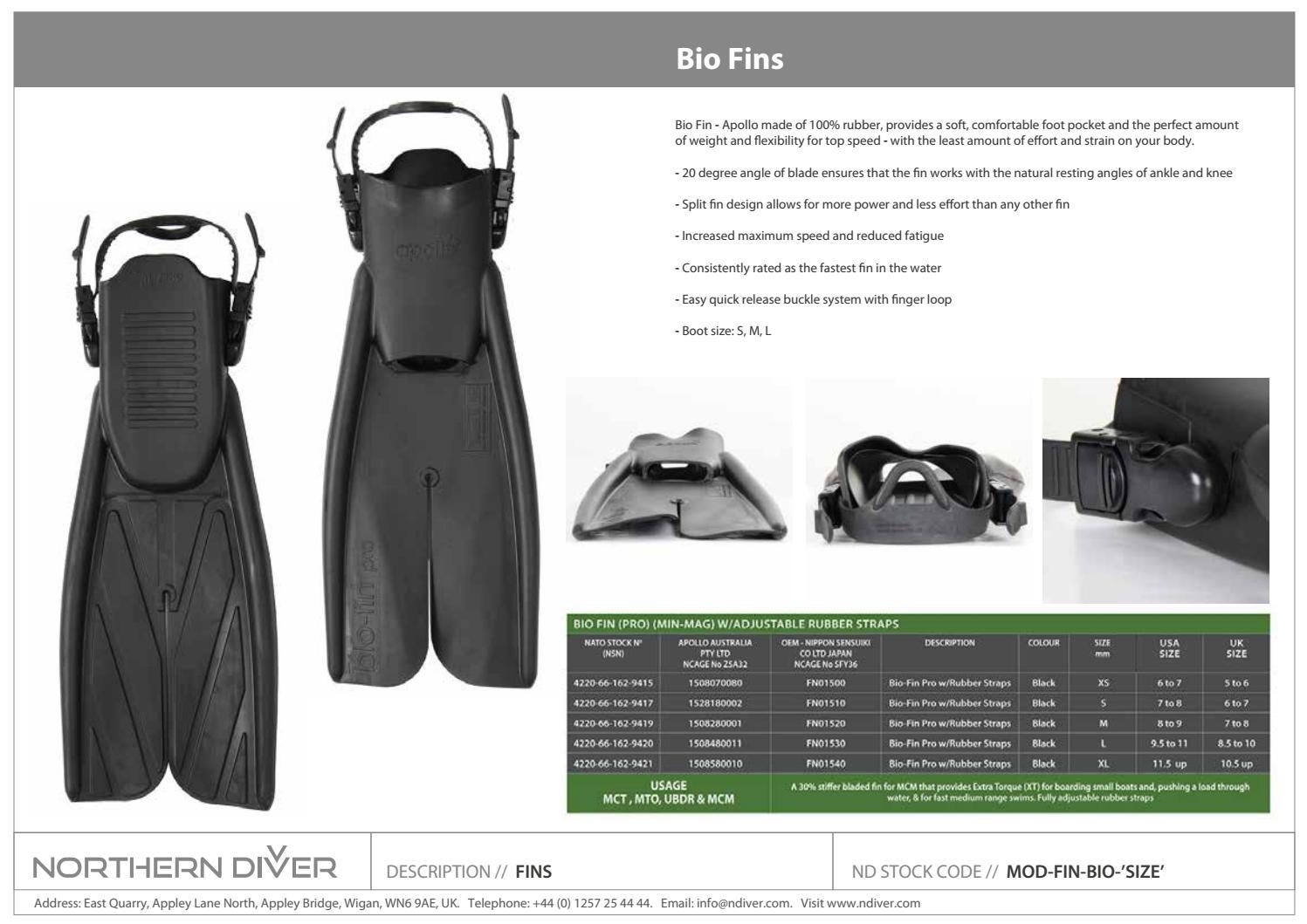 Northern Diver Bio Fins Datasheet by Northern Diver UK - Issuu