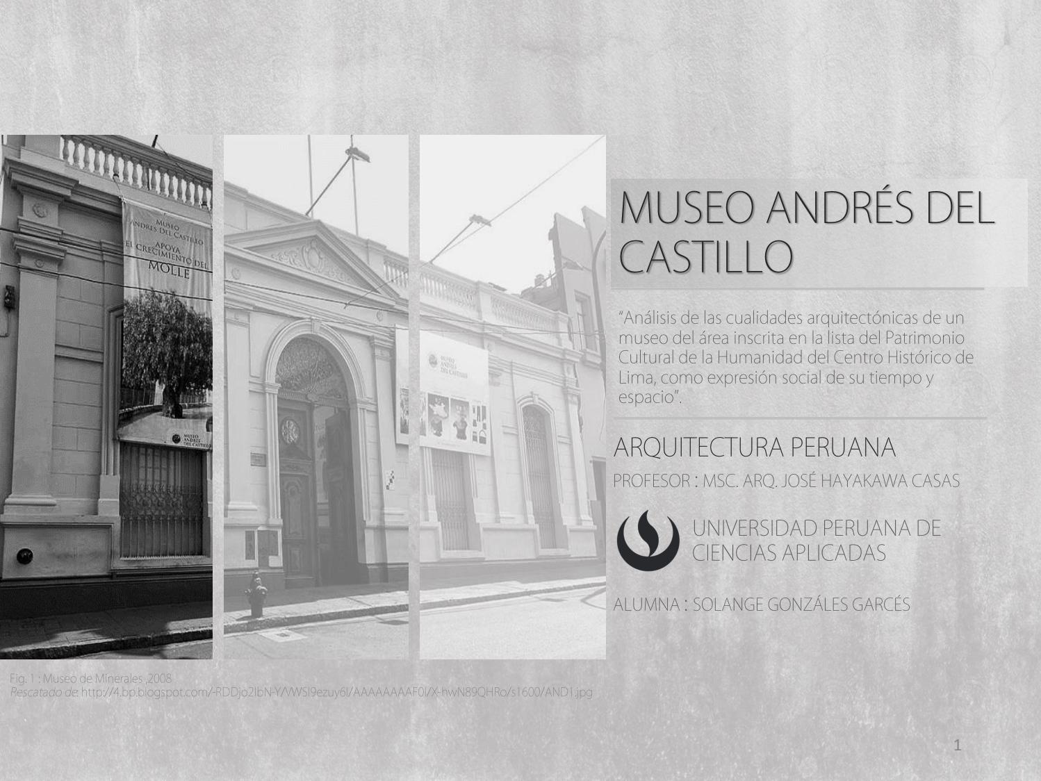 Museo de Minerales Andrés del Castillo - Solange Gonzáles Garcés by ...