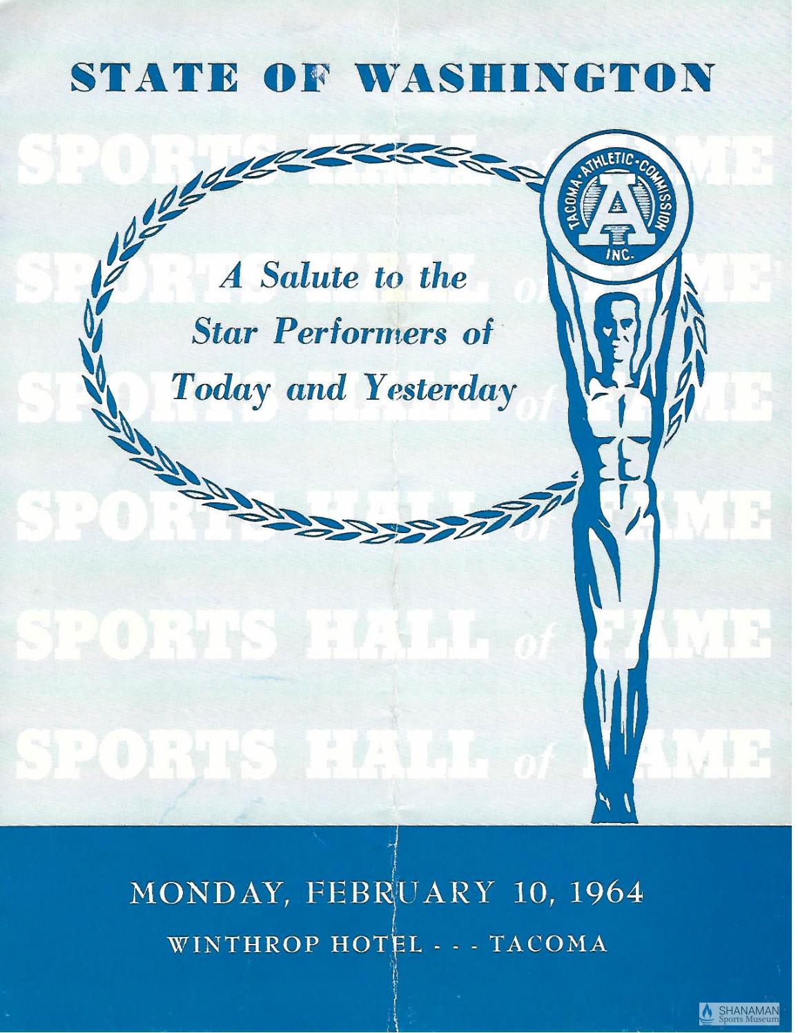 1964 Washington State Sports Hall of Fame Banquet by Tacoma-Pierce ...