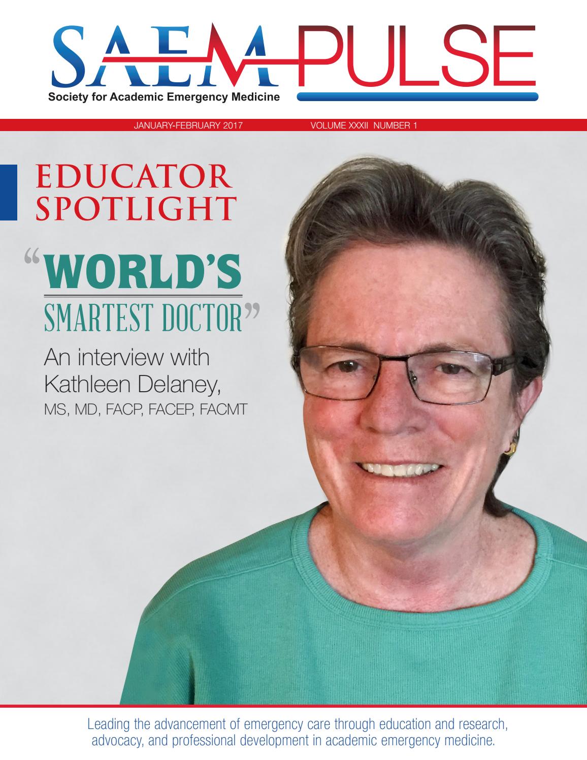 SAEM PULSE January–February 2017 by Society for Academic Emergency ...