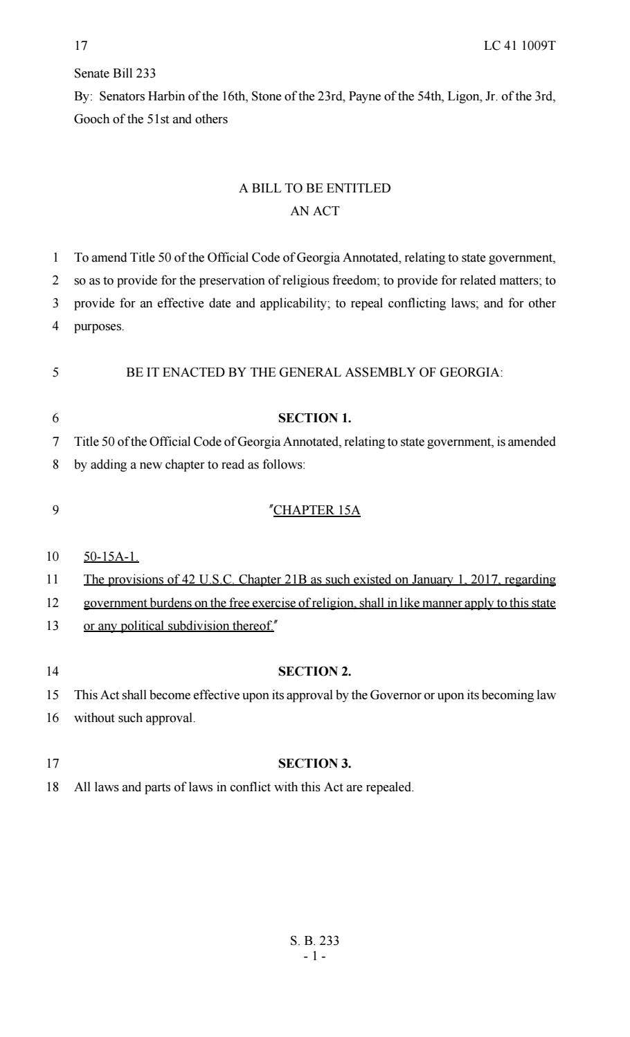Georgia Senate Bill 233 by Georgia Voice, a Rough Draft Publication - Issuu