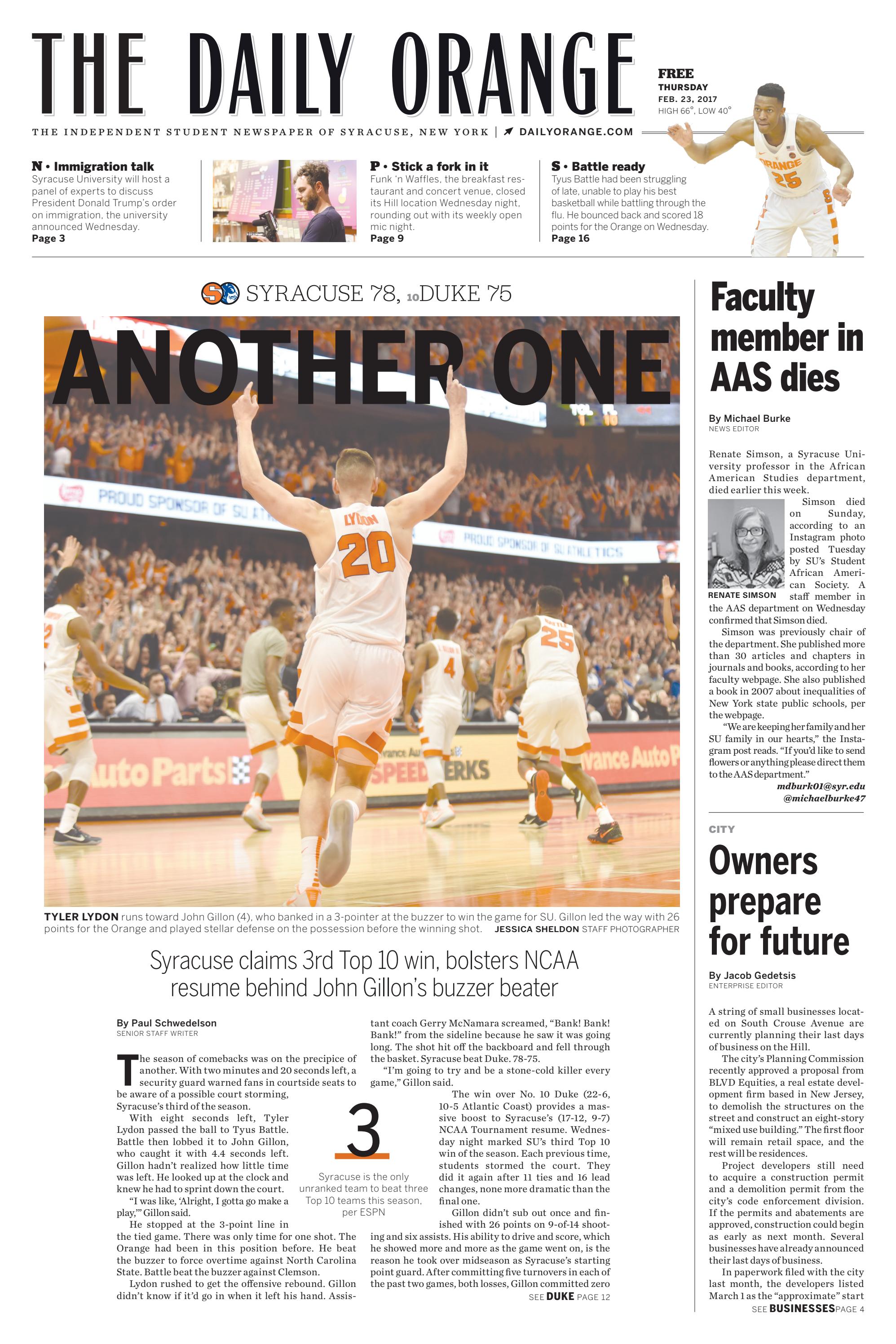 Feb. 23, 2017 by The Daily Orange - Issuu