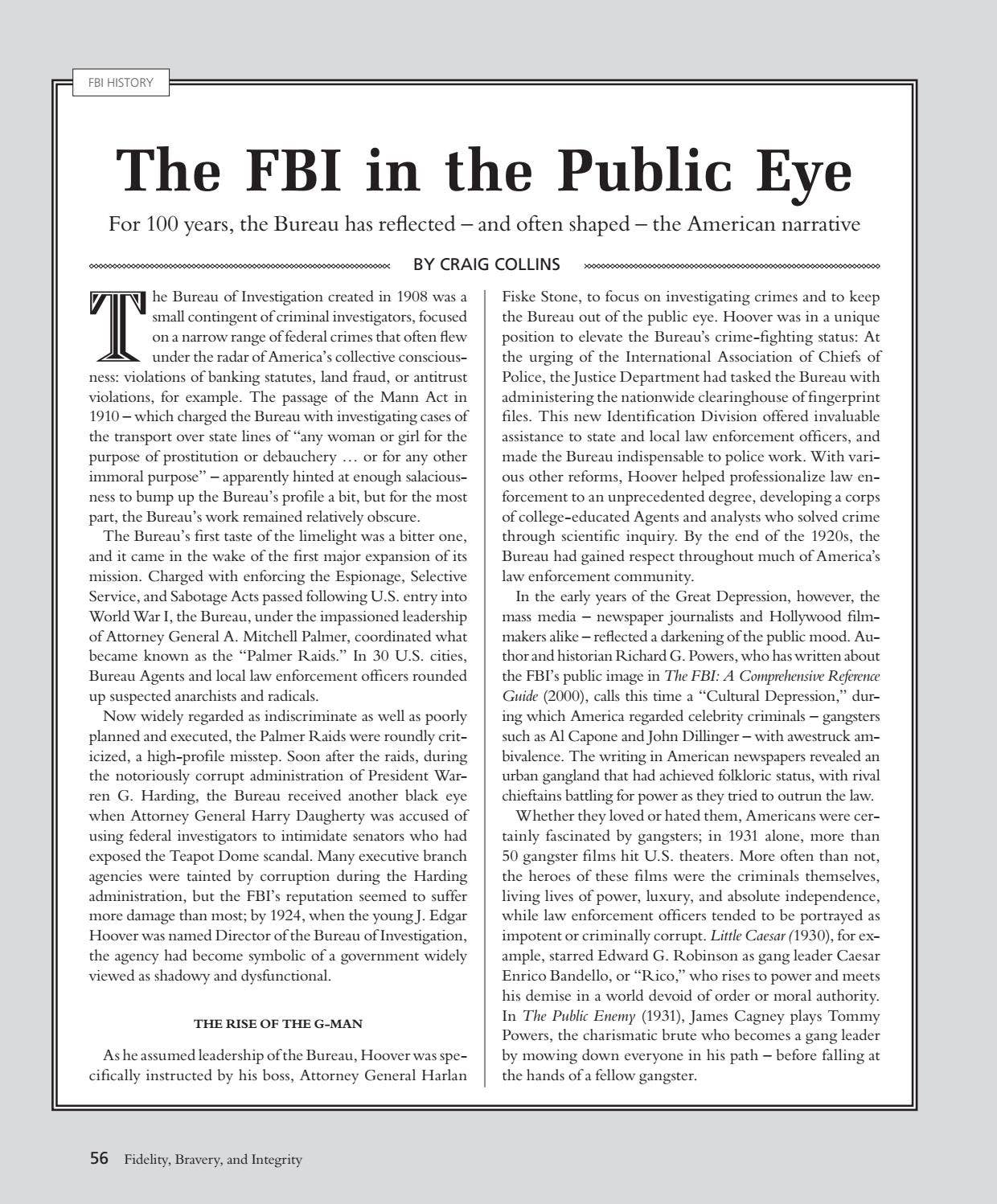 Federal Bureau of Investigation: 100 Years of Protecting America 1908 ...
