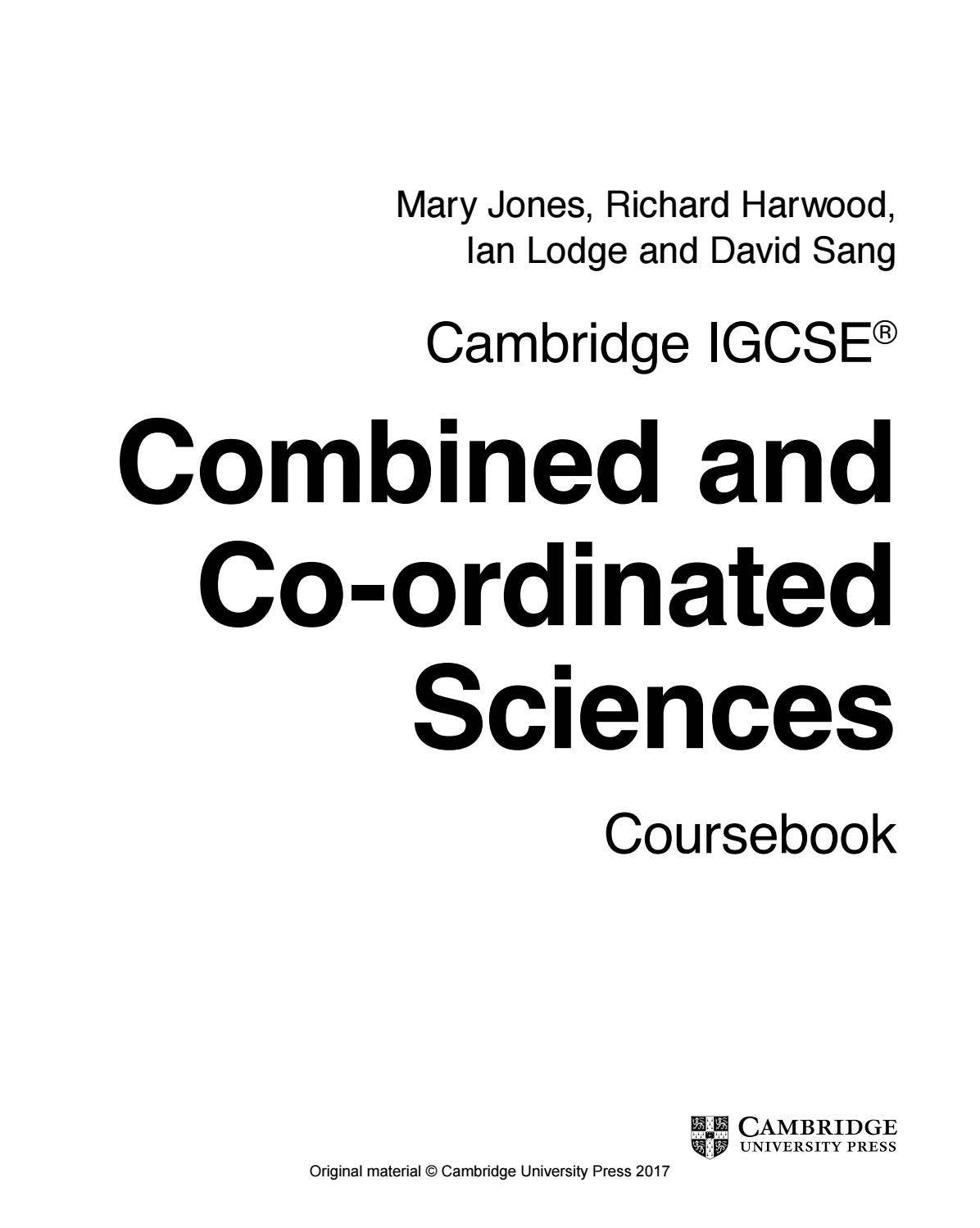 Preview Cambridge IGCSE Combined and Coordinated Sciences by Cambridge ...