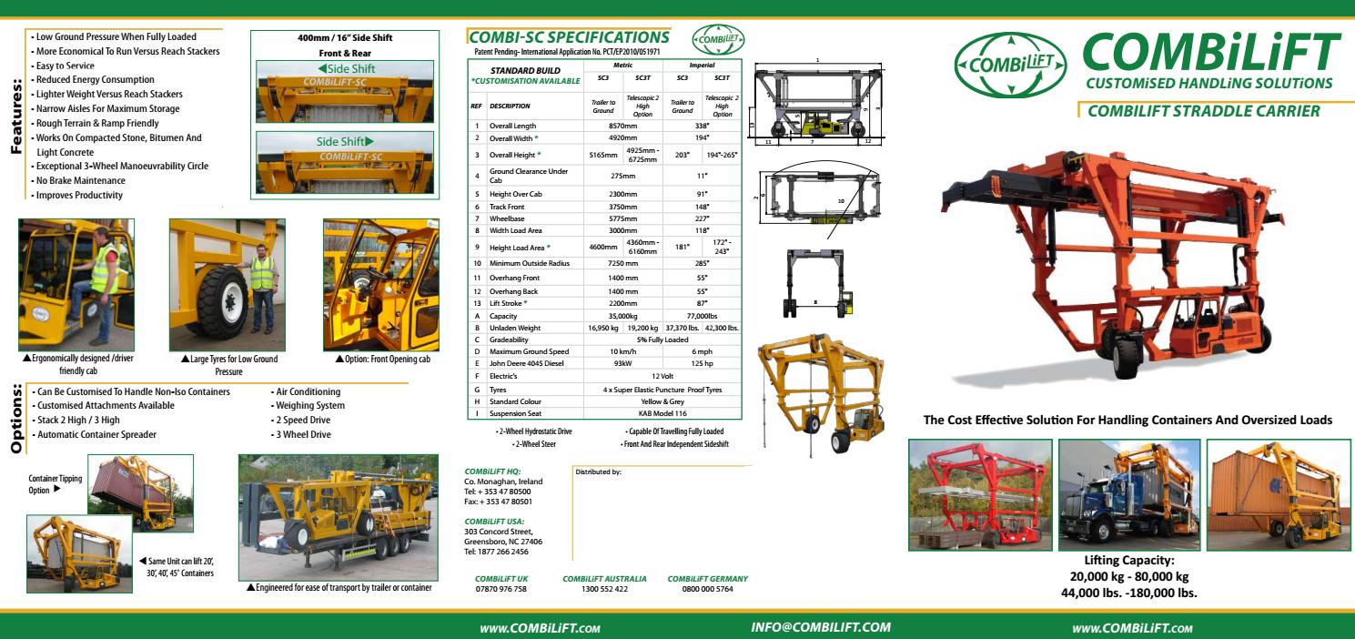 Combilift SC Straddle Carrier by Grant Fraser - Issuu