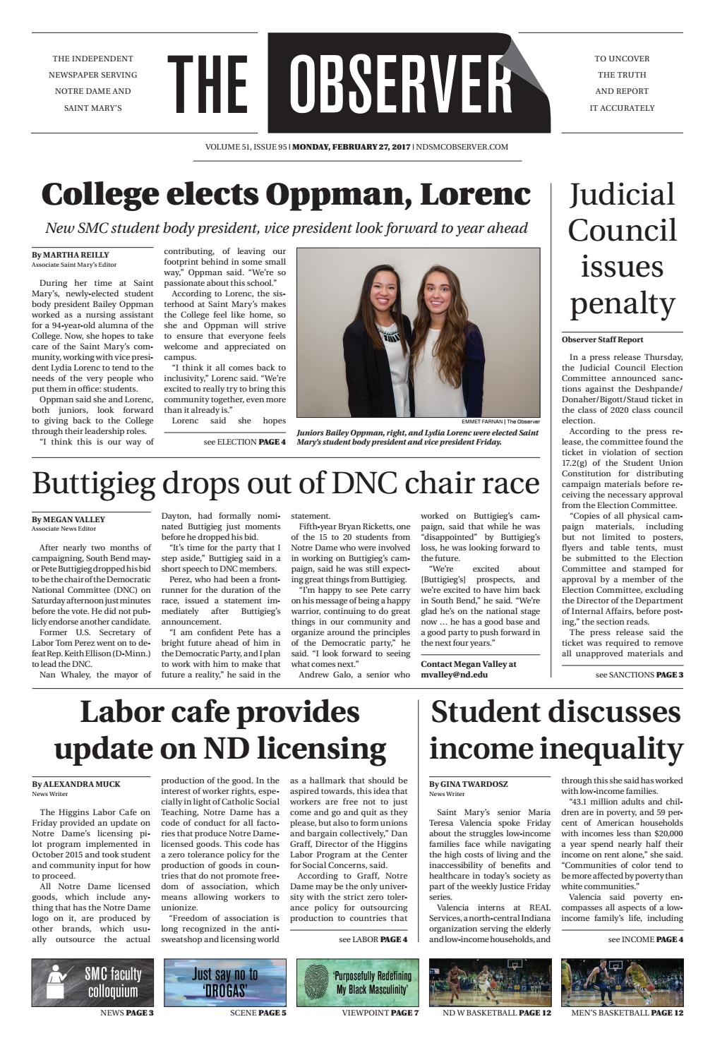 Print Edition of The Observer for Monday, February 27, 2017 by The ...