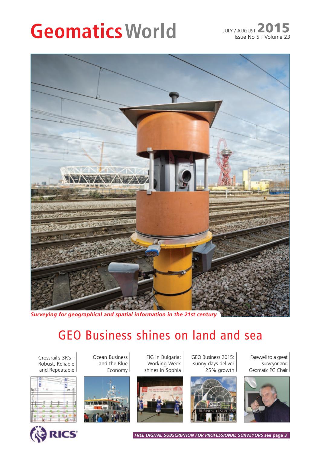 Geomatics world july august 2015 by Geomares Publishing - Issuu