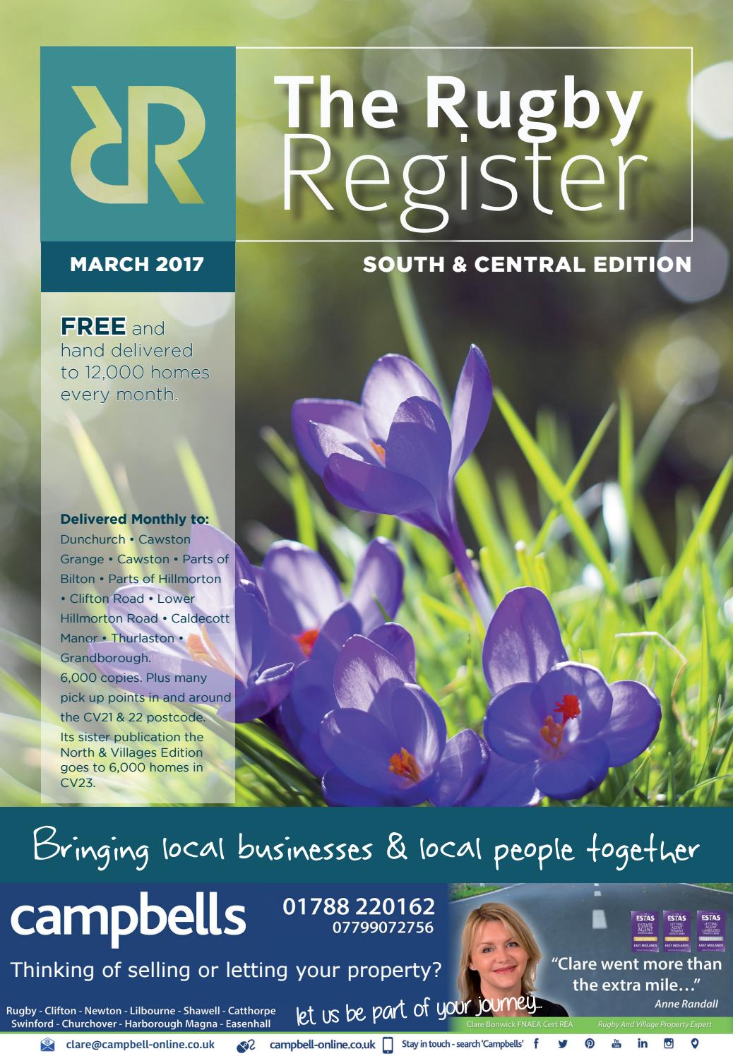 The Rugby Register South & Central Edition - Mar 2017 by RUGBY REGISTER ...