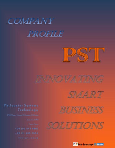 PsT profile by Philopater Systems Technology (PsT) - Issuu