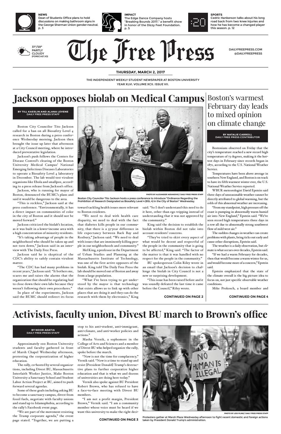 3-2-2017 by The Daily Free Press - Issuu