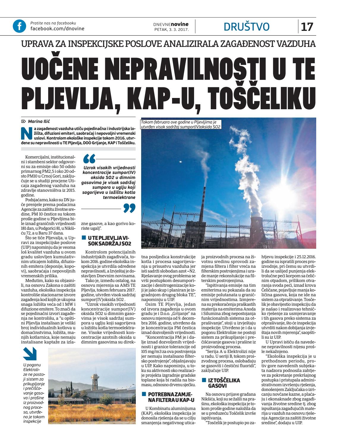 Dnevne novine 3. mart 2017. by Dnevne Novine - Issuu
