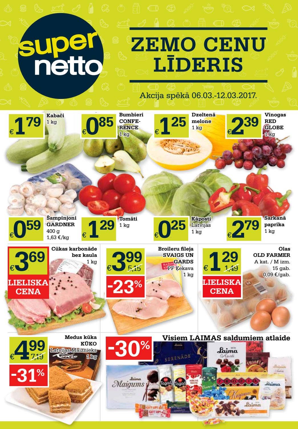 Supernetto piedāvājums no 06.03. līdz 12.03.2017. by Rimi - Issuu