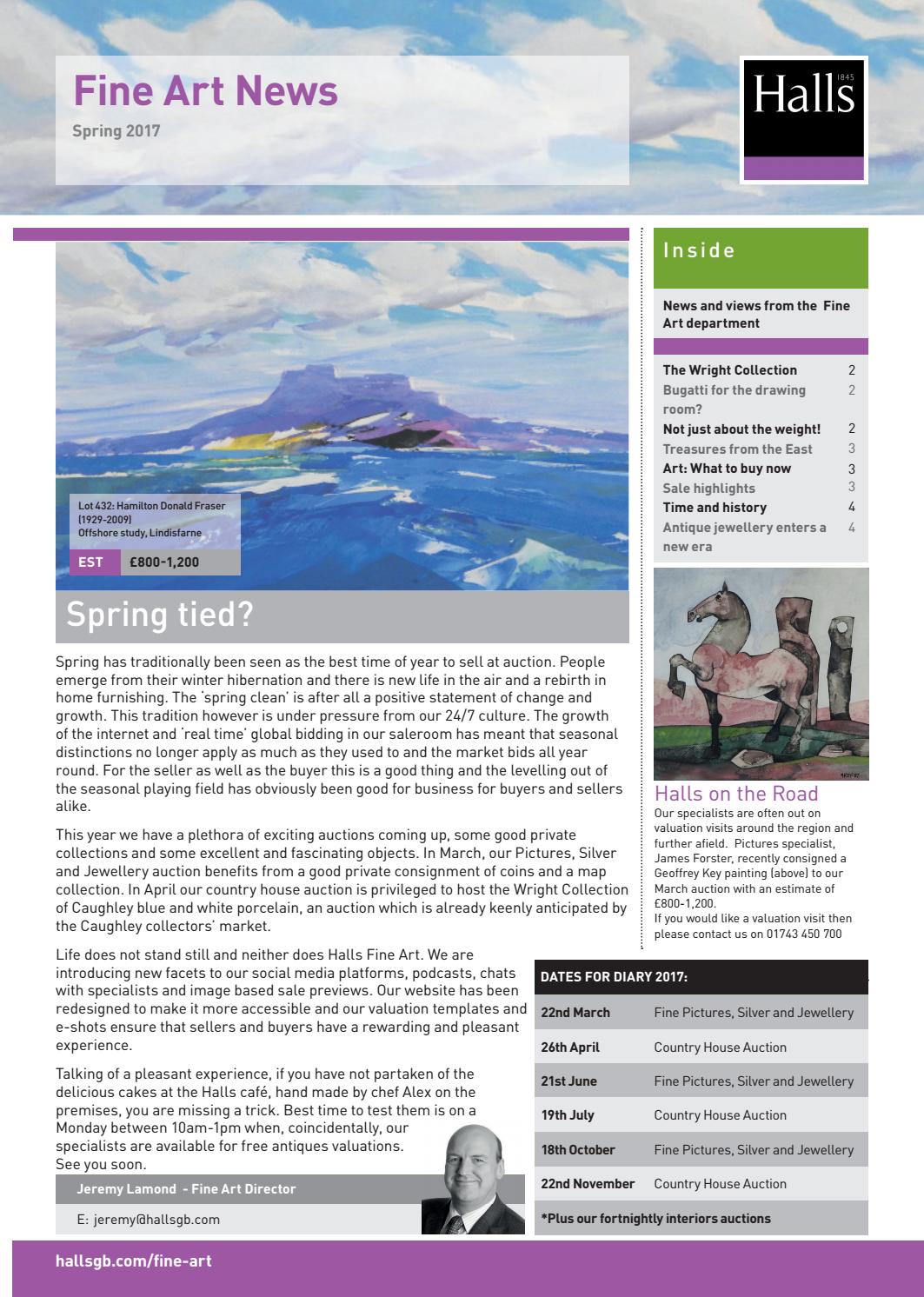 Fine Art Newsletter Spring 2017 by Halls Fine Art - Issuu