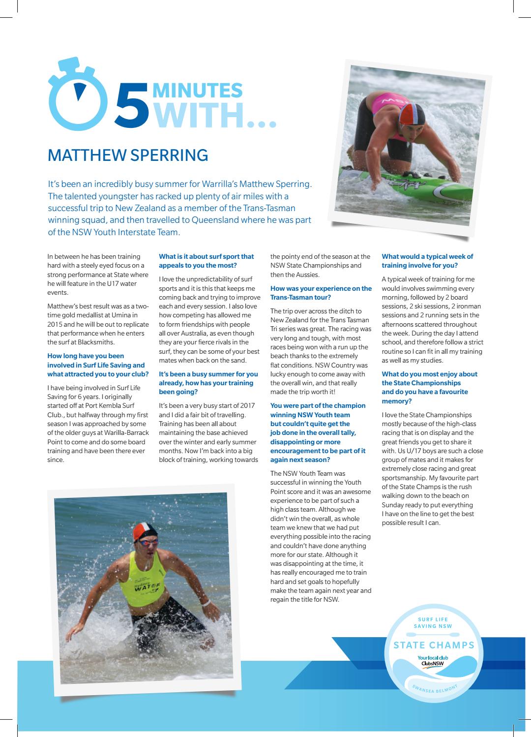 2017 NSW Surf Life Saving Championships Program by Surf Life Saving NSW ...