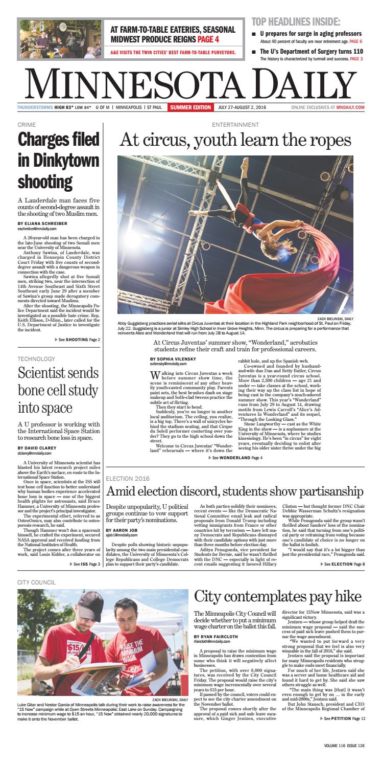 July 27, 2016 by The Minnesota Daily - Issuu