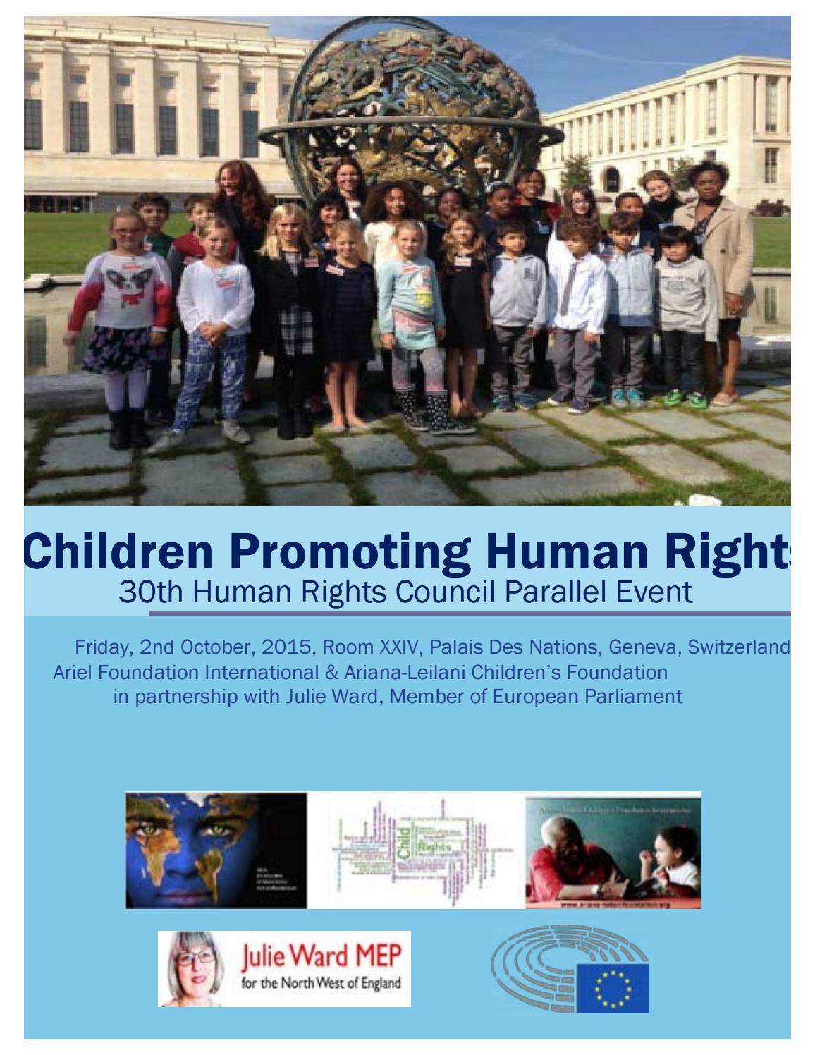 AFI - UN 30th Human Rights Council Parallel Event Children's Summit on ...