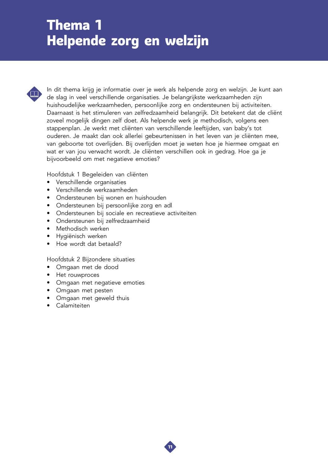 Helpende zorg en welzijn niveau 2 werkboek by ThiemeMeulenhoff - Issuu
