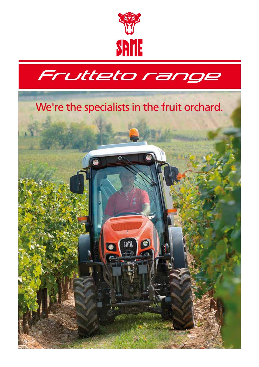 SAME Frutteto Range 2017 - Brochure - English by SAME - Tractors - Issuu