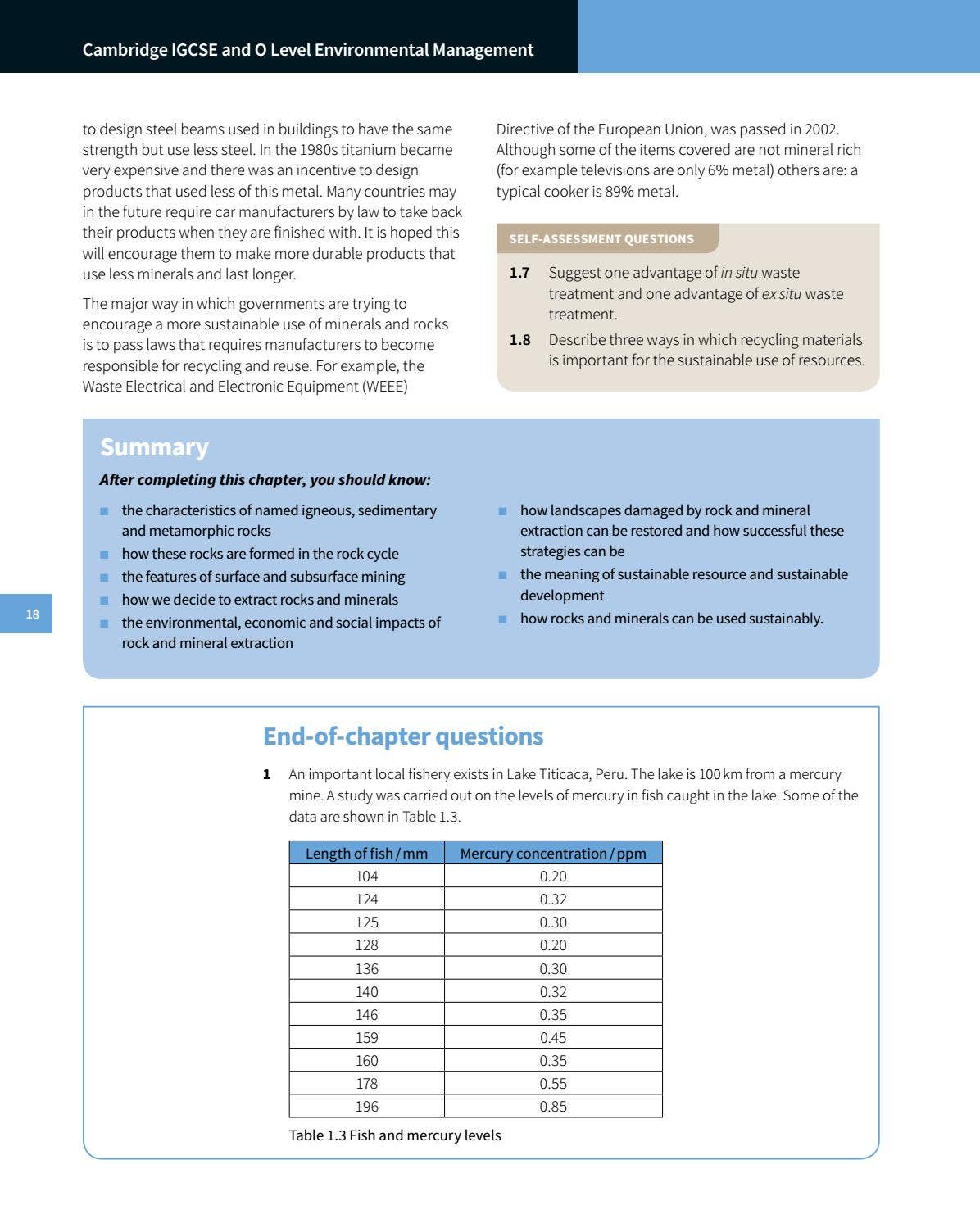 Preview Cambridge IGCSE Environmental Management Coursebook by ...