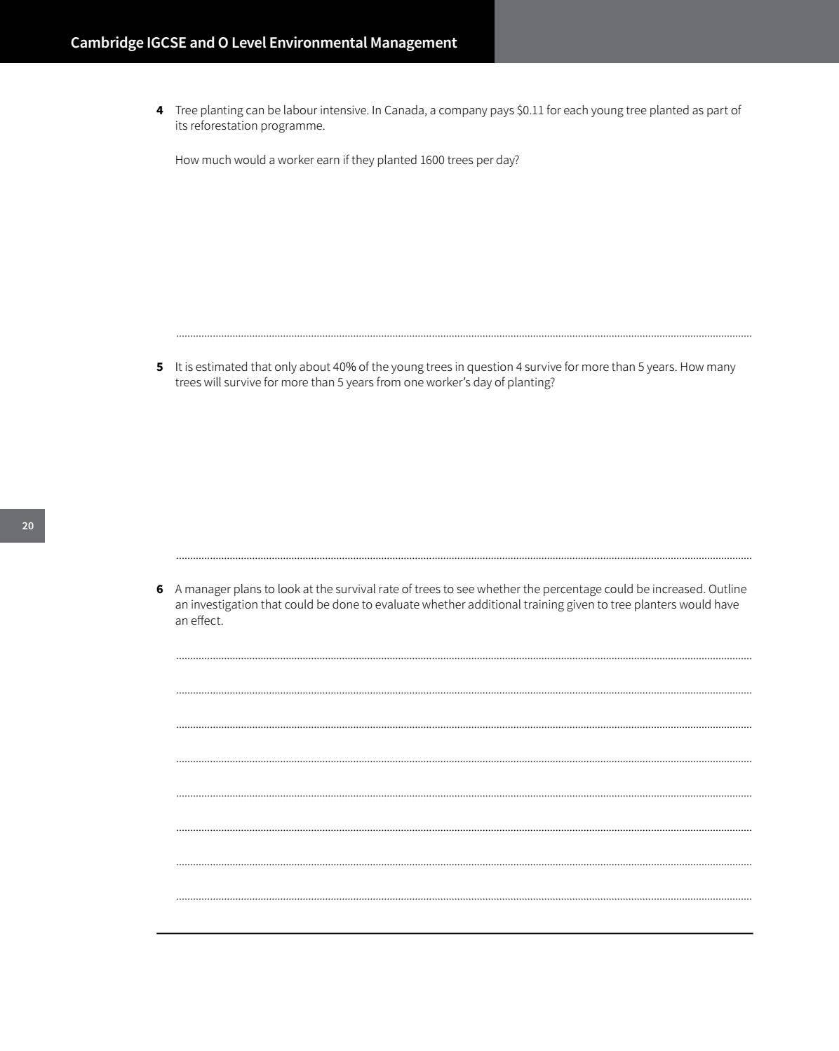Preview Cambridge IGCSE and O Level Environmental Management Workbook ...