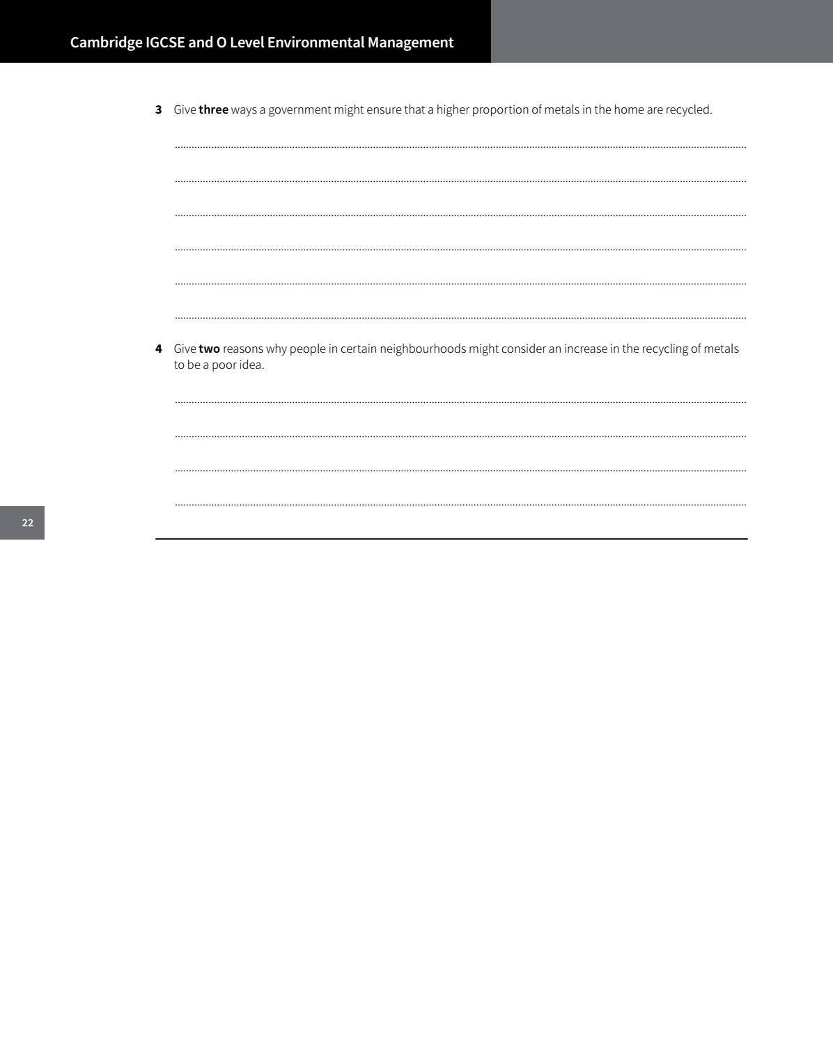 Preview Cambridge IGCSE and O Level Environmental Management Workbook ...