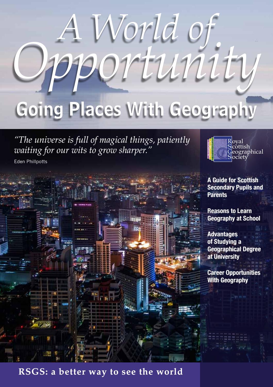 A World of Opportunity by Royal Scottish Geographical Society - Issuu