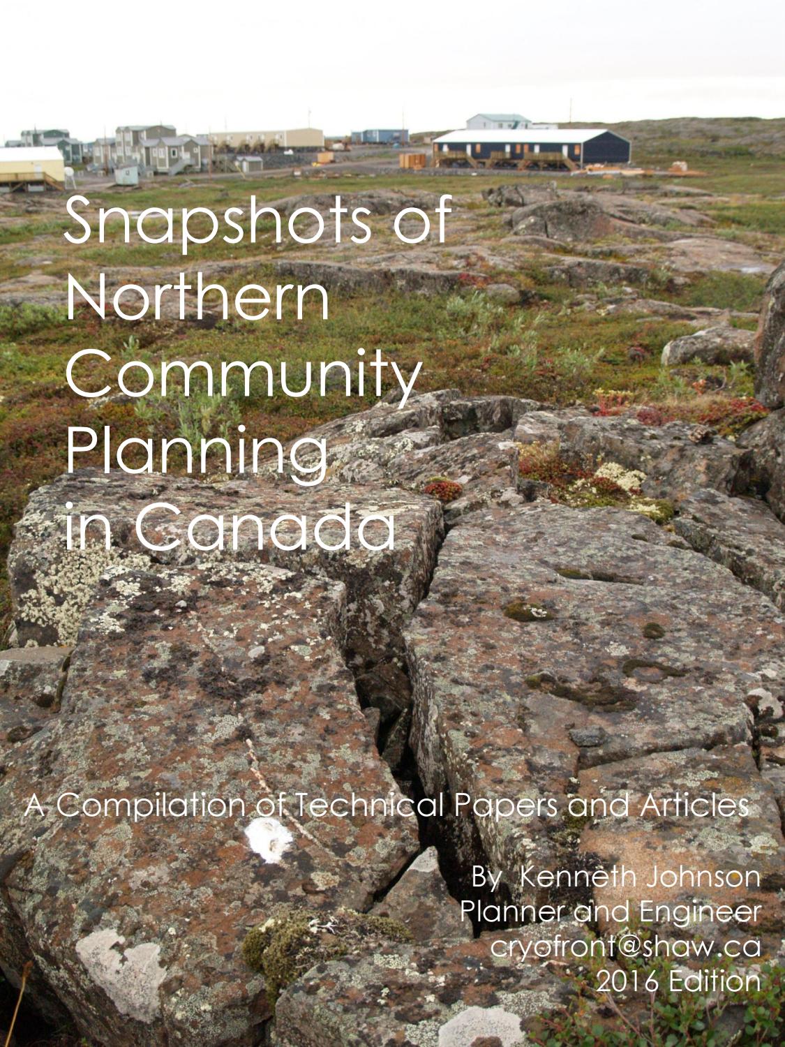 Snapshots of Northern Community Planning in Canada by Kenneth Johnson ...