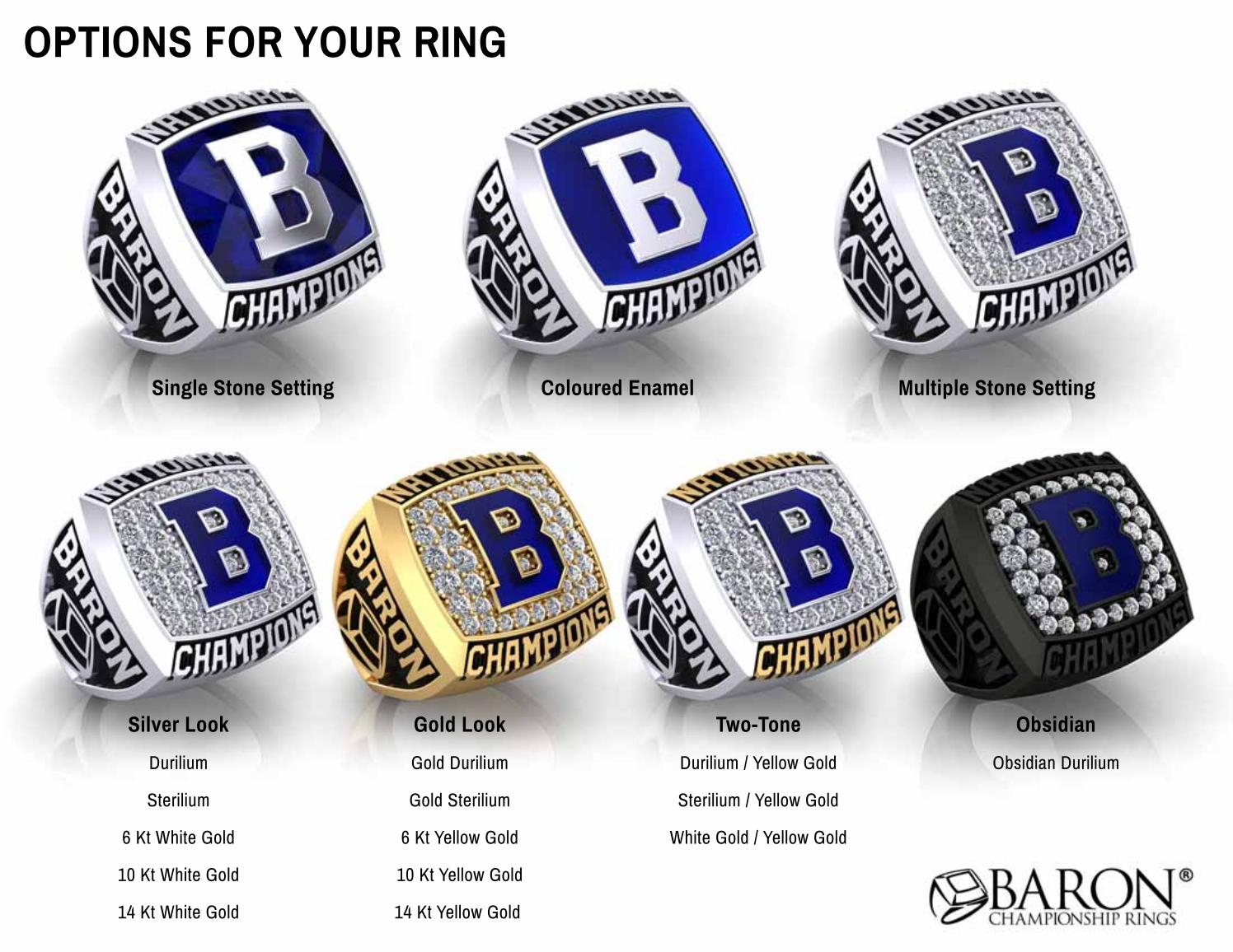 2017 Ring Options by Baron Championship Rings - Issuu