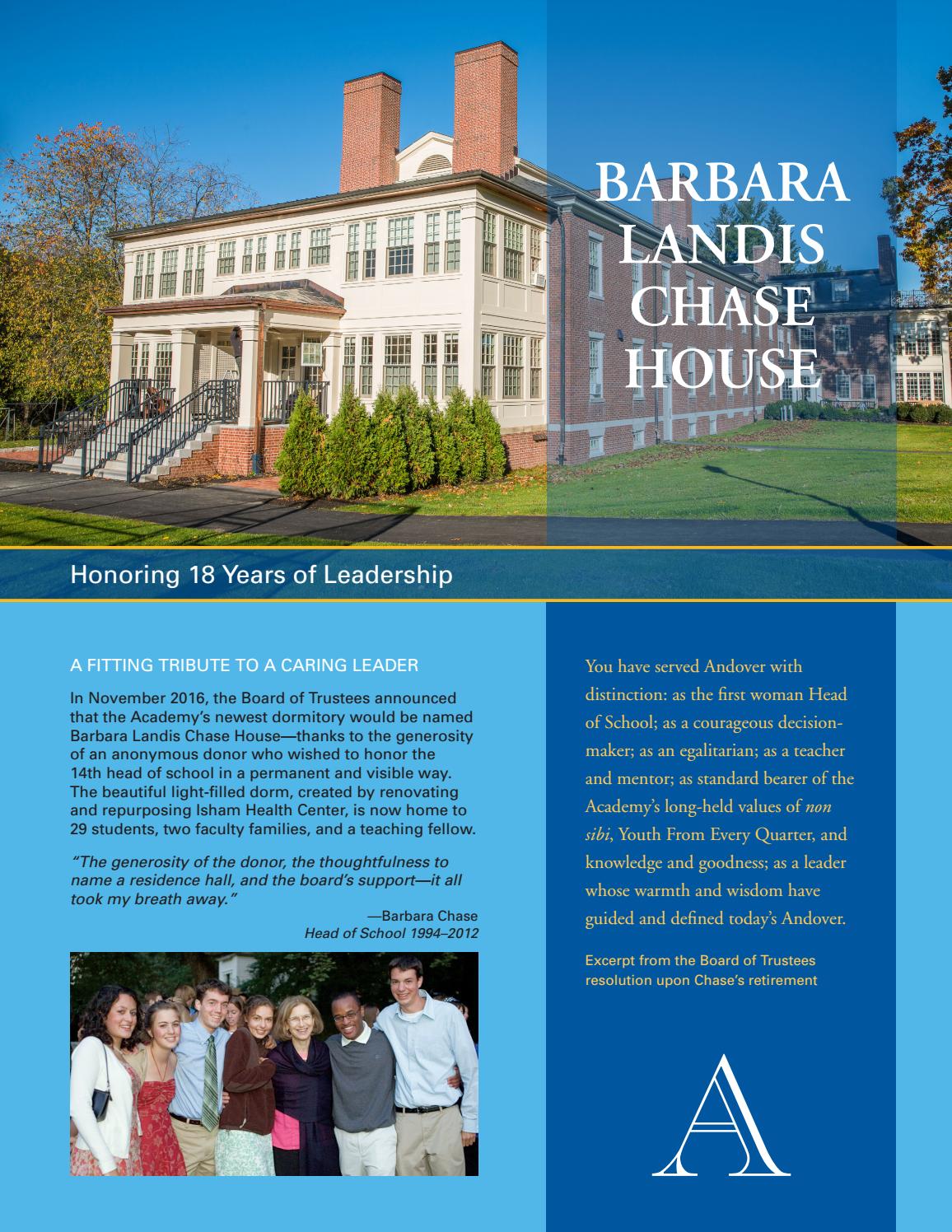 Barbara Landis Chase House Case by Phillips Academy - Issuu