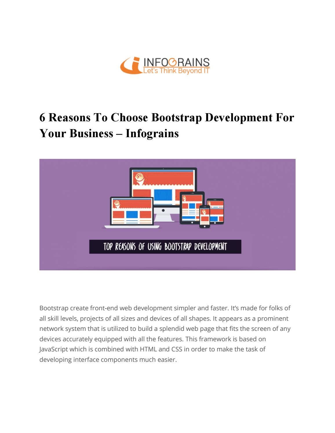 Bootstrap Development | Building A Responsive Website Design With ...