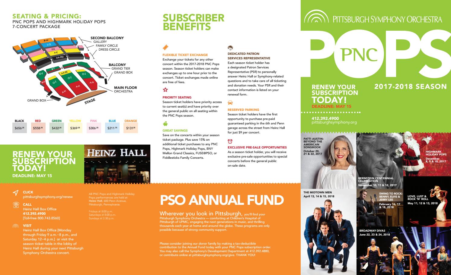 2017 2018 PNC Pops Renewal Brochure by Pittsburgh Symphony Orchestra ...