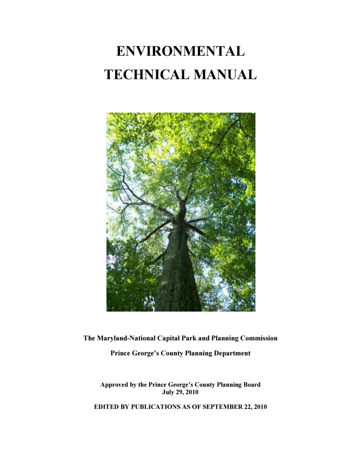 Environmental Technical Manual - September 22, 2010 by Maryland ...