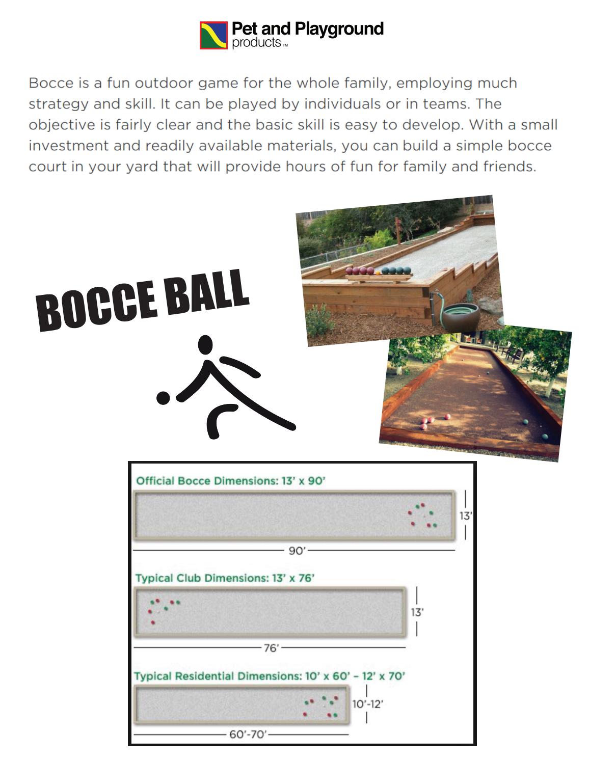 Bocce Ball by Pet and Playground Products - Issuu