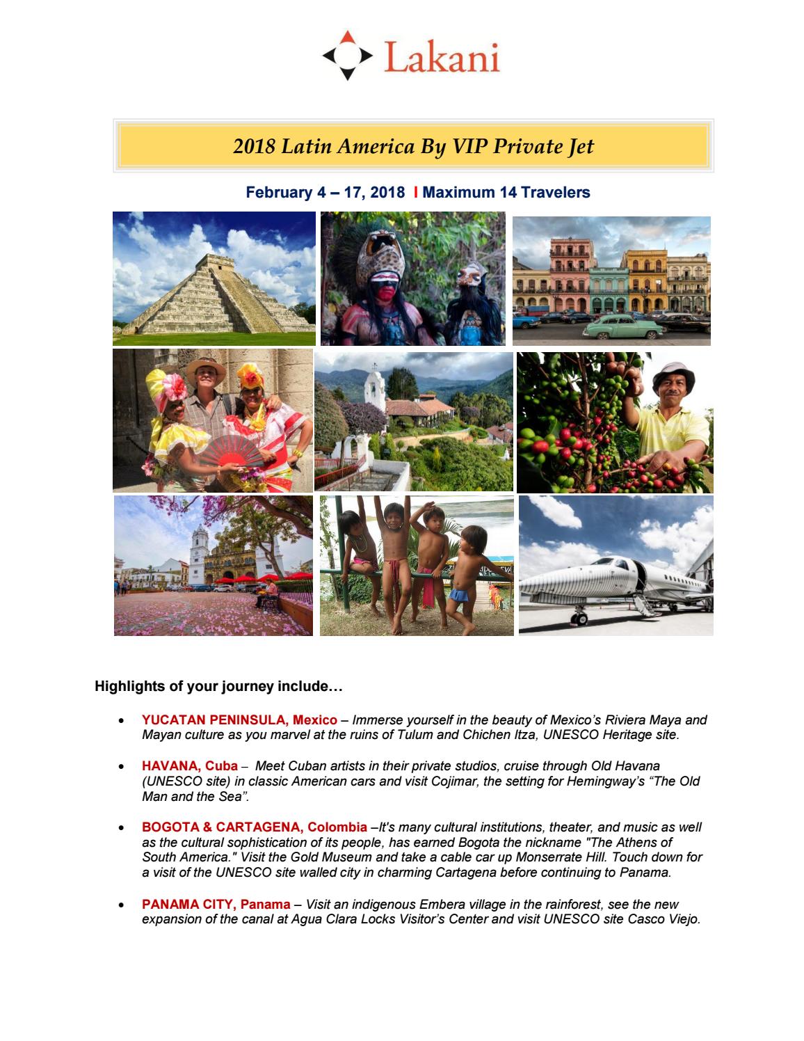 Lakani 2018 Latin America by Private Jet by Lakani World Tours - Issuu