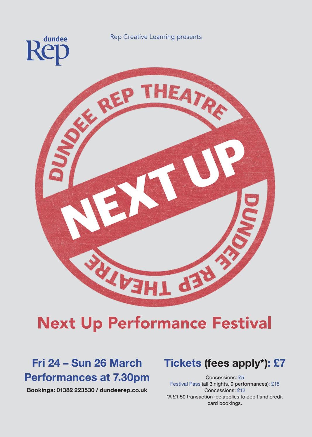 Rep Creative Learning presents Next Up Performance Festival by Dundee ...
