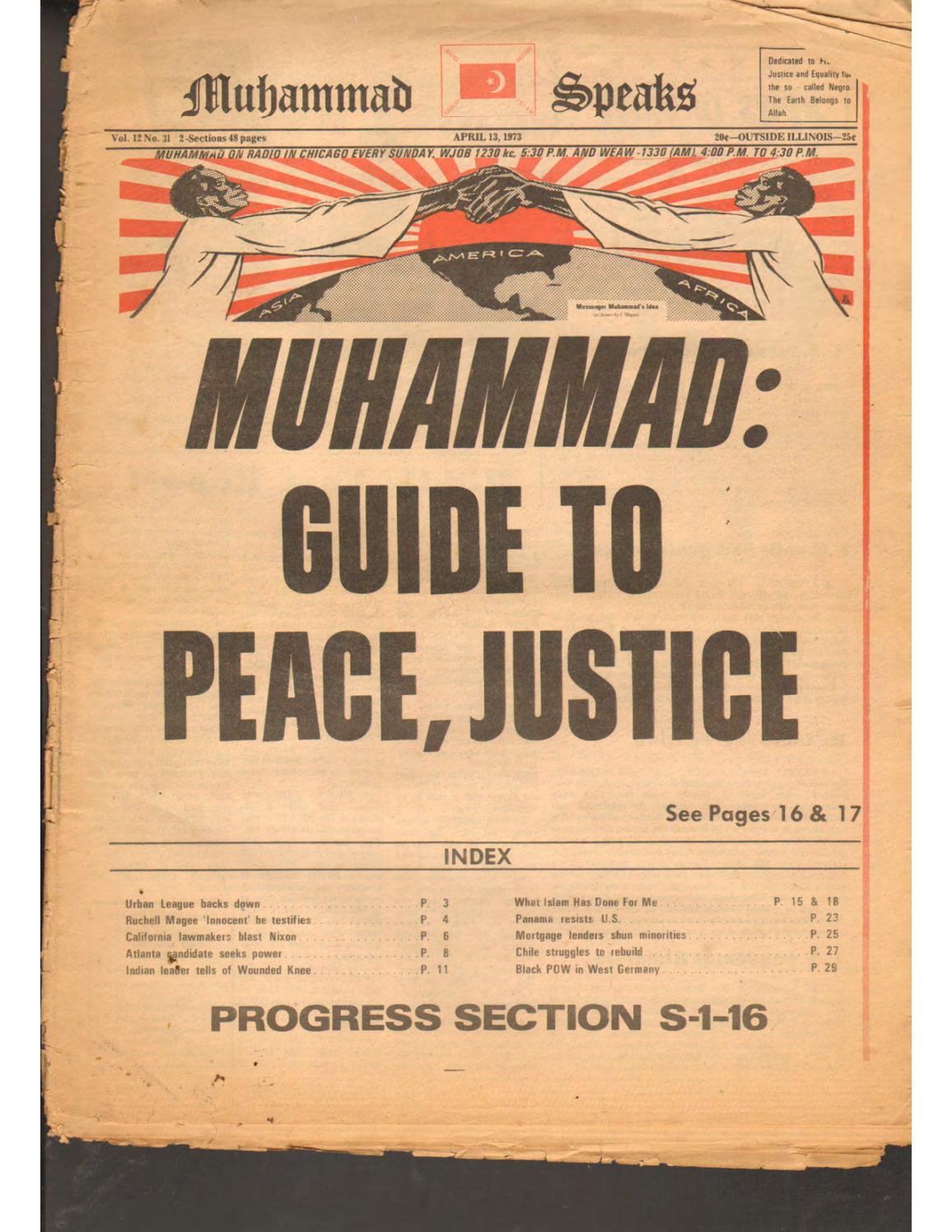 April 13, 1973 Muhammad Guide to Peace, Justice by Muhammad Speaks - Issuu