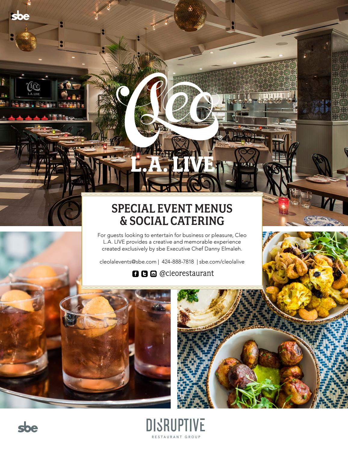 Cleo L.A. LIVE Event Menus by sbe_ - Issuu